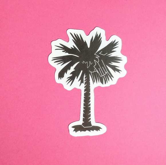 Design | 110 Cool Black And White Palm Tree Matte Vsco Die Cut Sticker ...